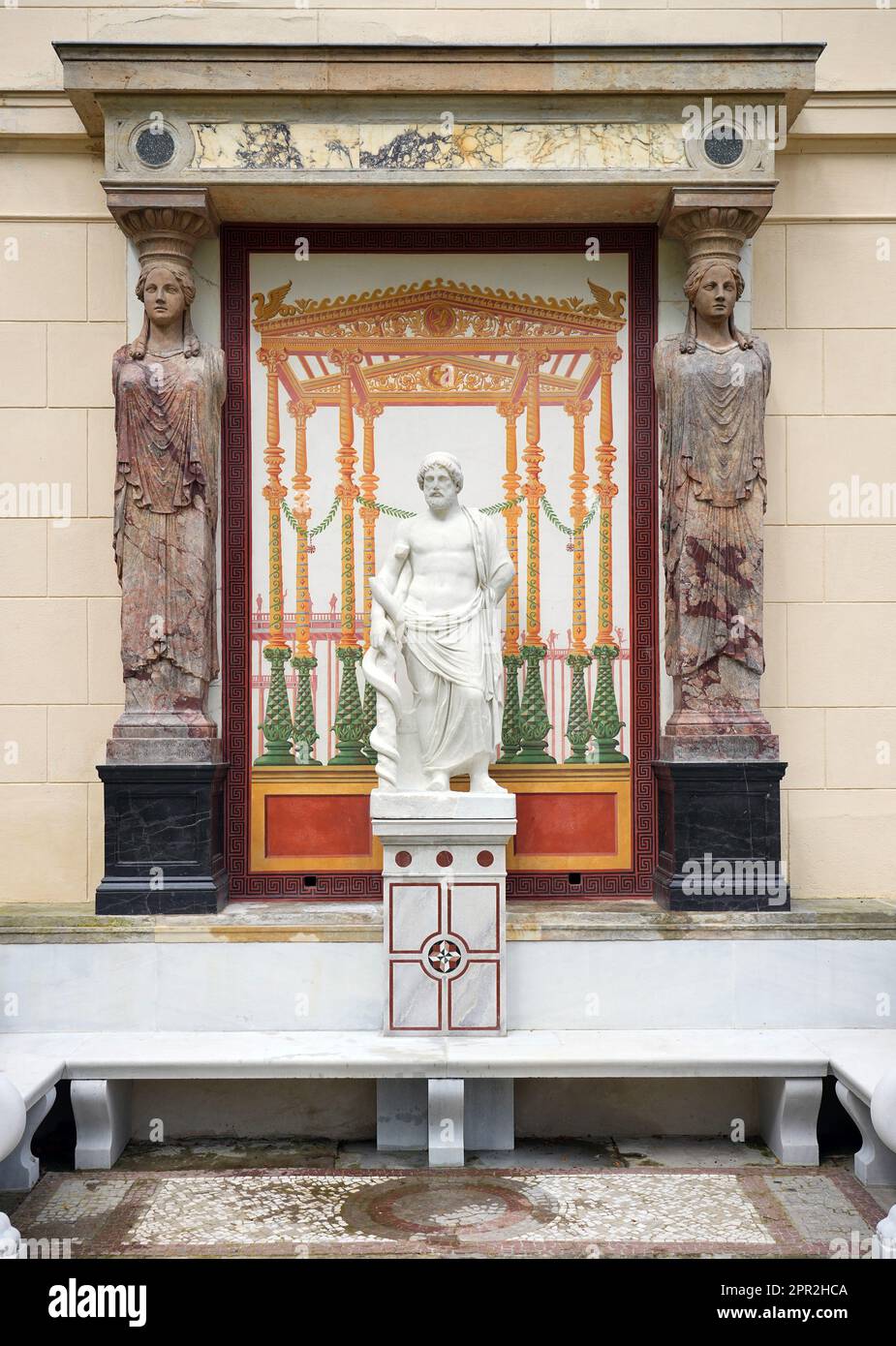 Berlin, Germany. 24th Apr, 2023. The marble sculpture of the Greek god ...