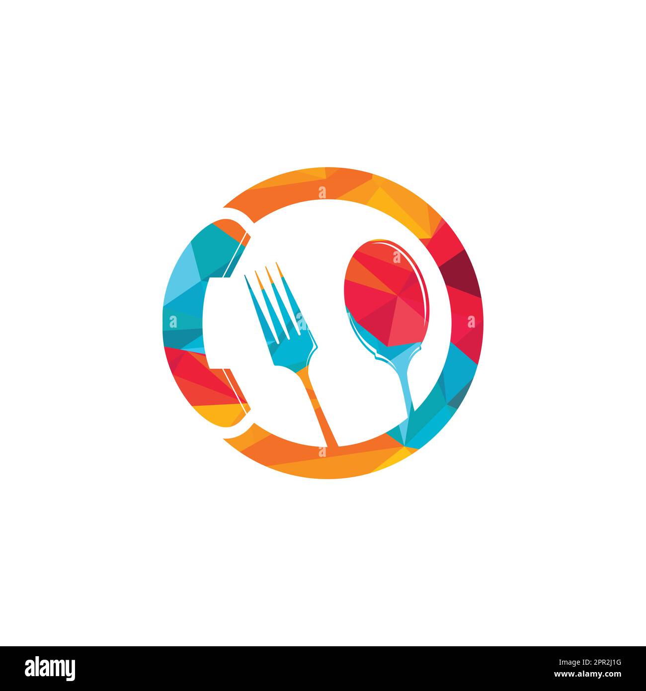 Call food vector logo design. Food delivery service logo concept Stock ...