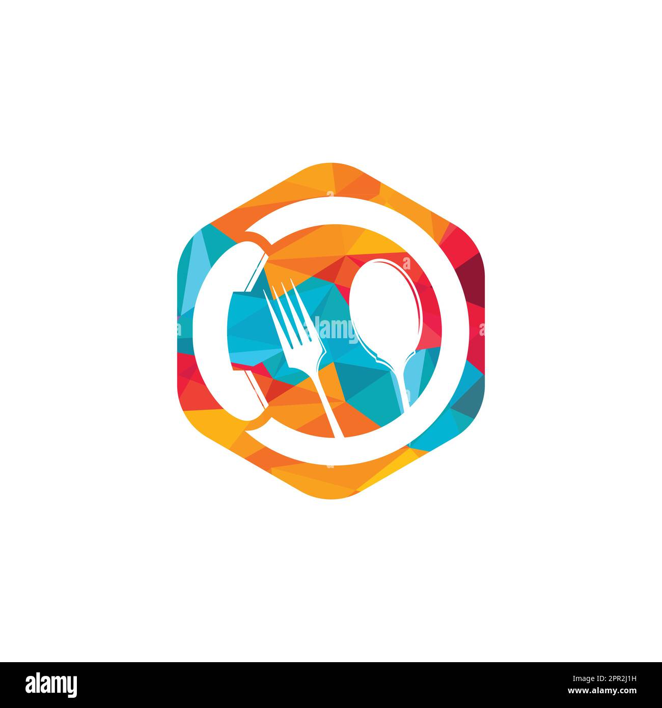 Call food vector logo design. Food delivery service logo concept Stock ...