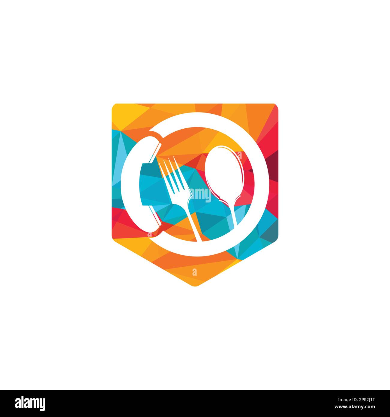 Call food vector logo design. Food delivery service logo concept Stock ...