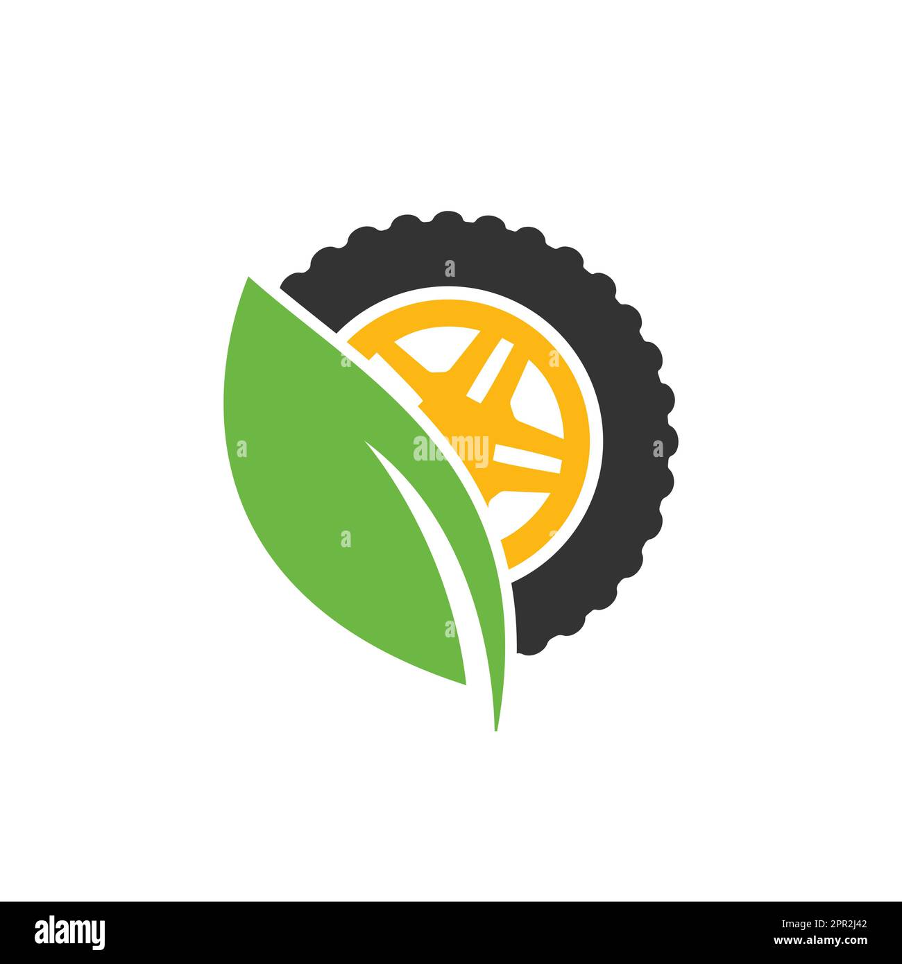 Tyre leaf vector logo design. Tire and eco symbol or icon Stock Vector ...