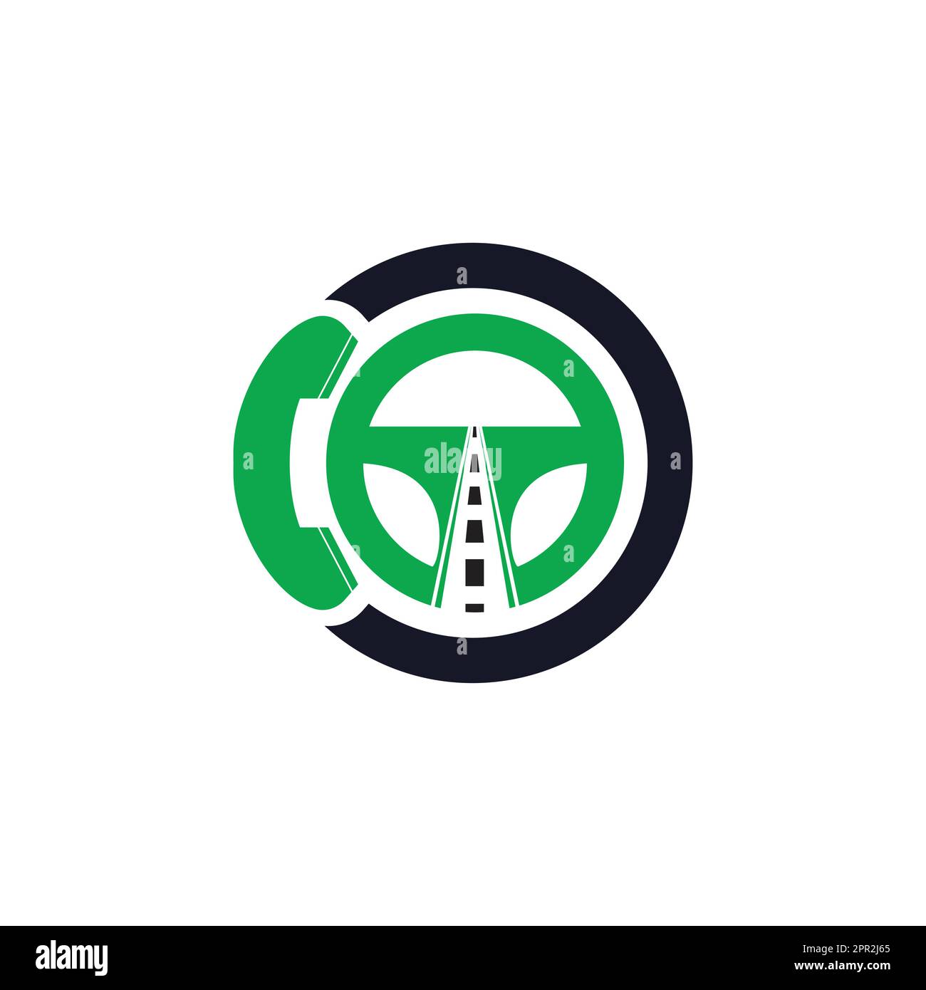 Drive call vector logo design. Steering wheel and phone symbol or icon ...