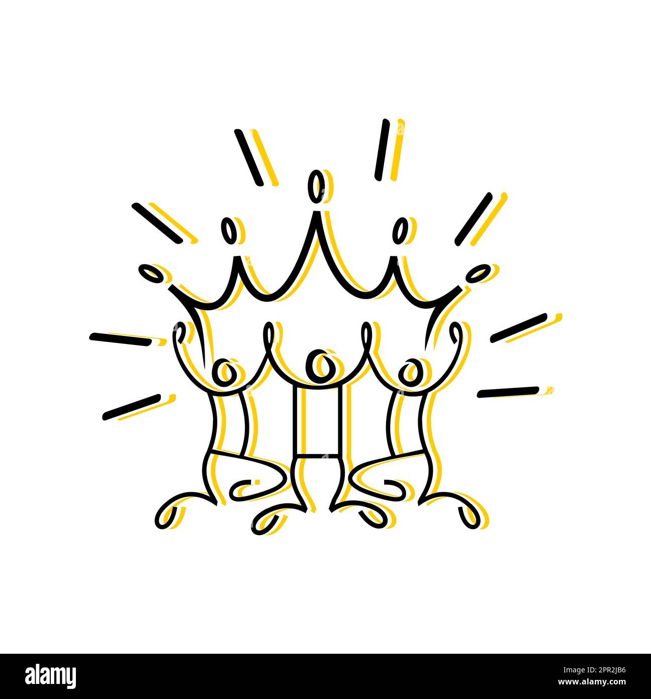 Stickman Figure and Crown Logo Sign Stock Vector Image & Art - Alamy