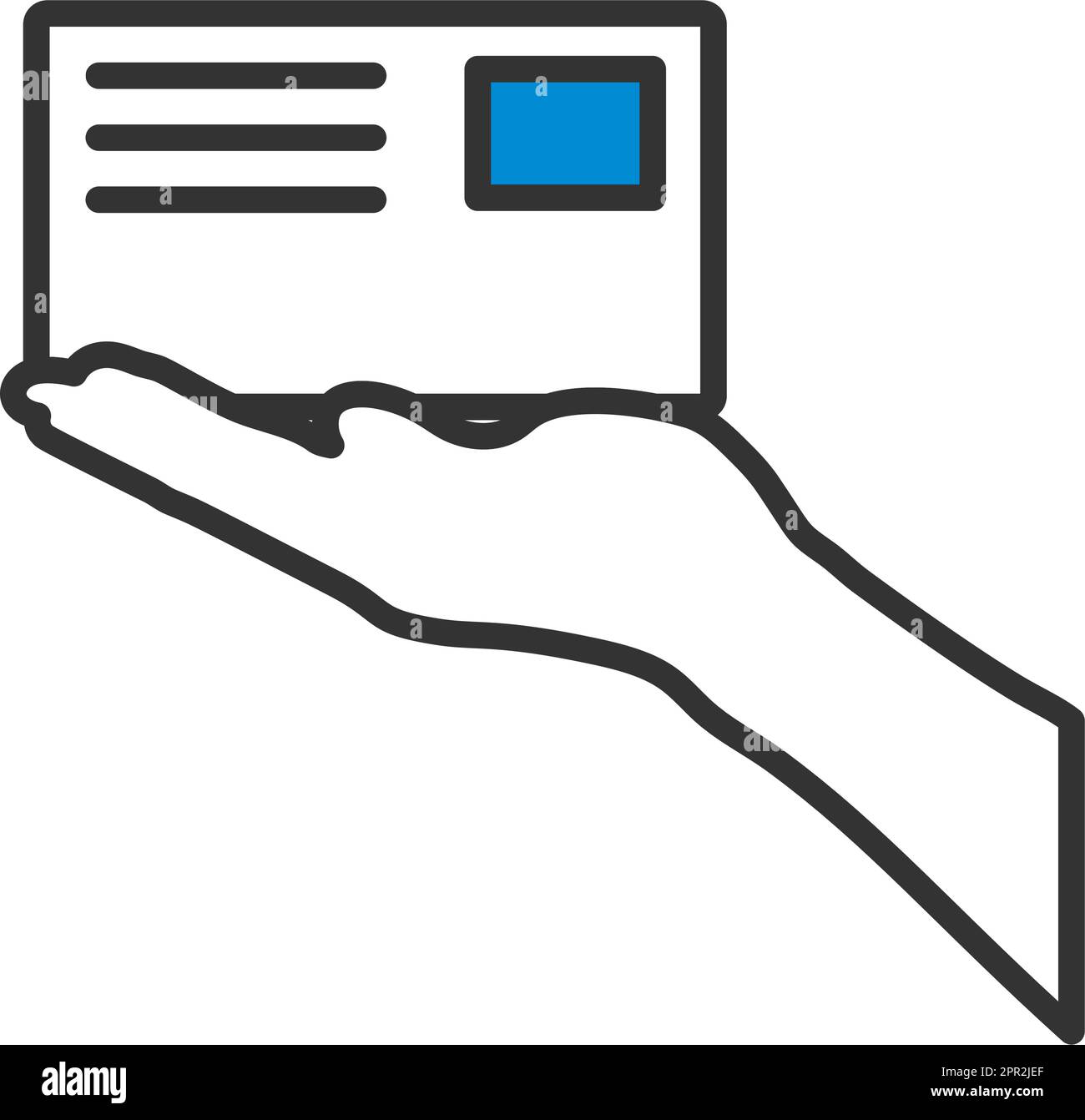 Icon Of Hand Holding Letter Stock Vector Image & Art - Alamy