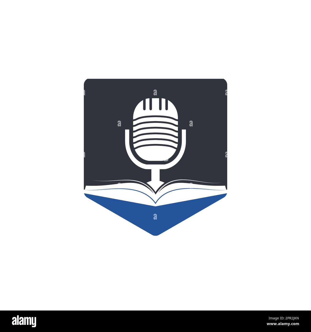 Podcast book vector logo design. Education podcast logo concept Stock ...