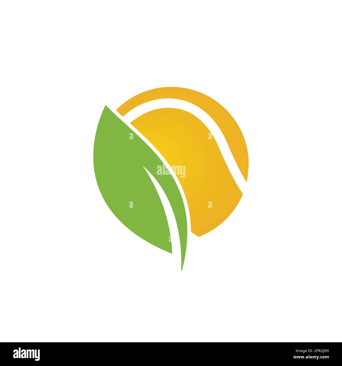 Tennis leaf vector logo design. Game and eco symbol or icon. Unique ...