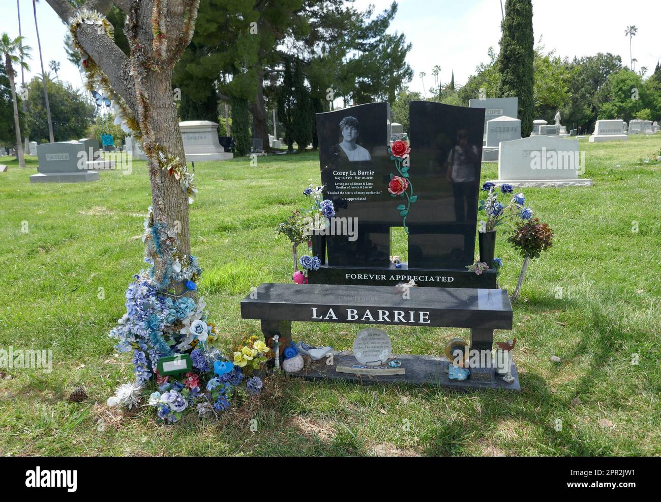 Los Angeles, California, USA 22nd April 2023 Corey La Barrie Grave at ...