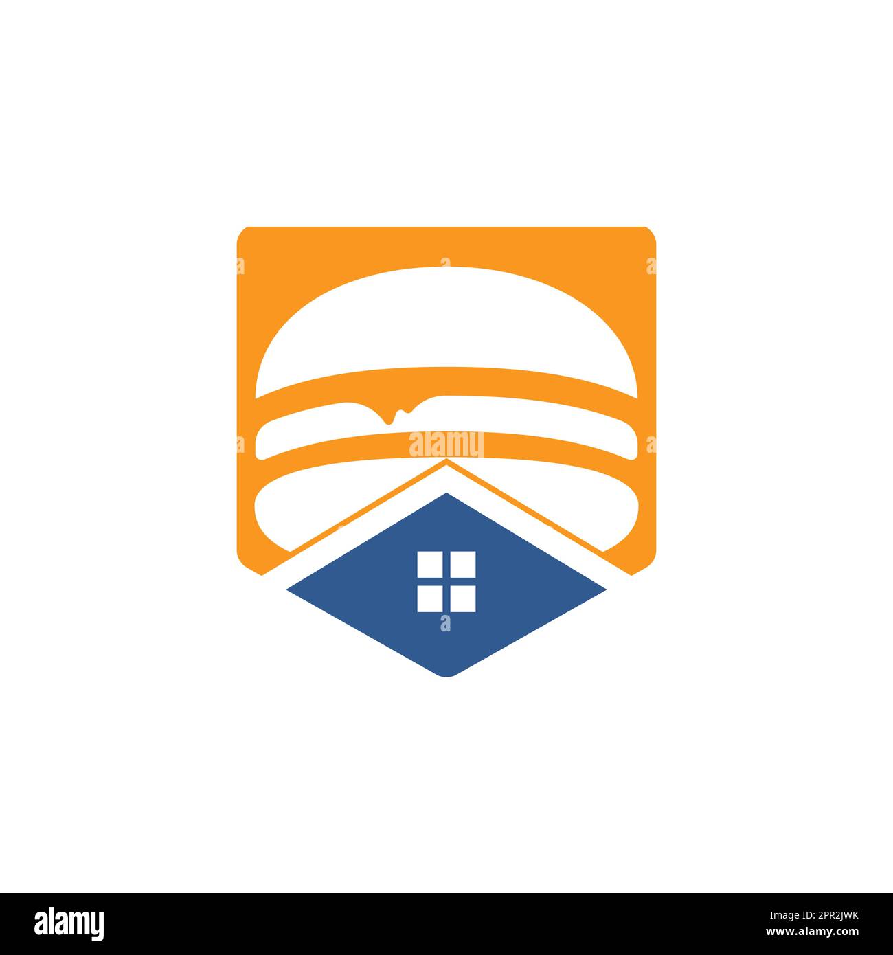 Burger house vector logo design. American classic burger house logo ...