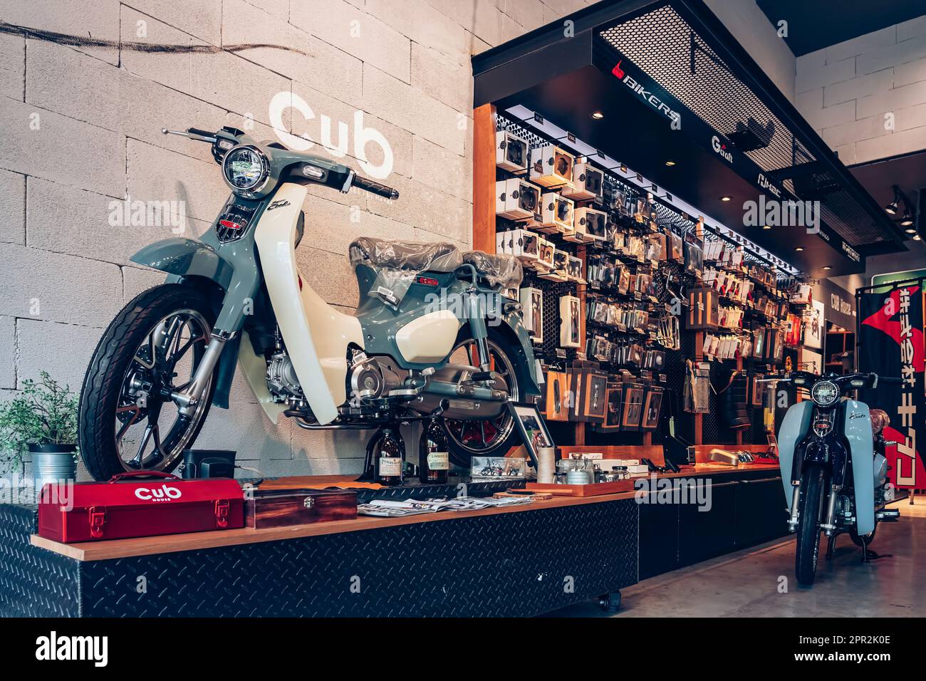 NAKHON PATHOM,THAILAND-JANUARY 7, 2023 : View of Honda Super Cub C 125 ...