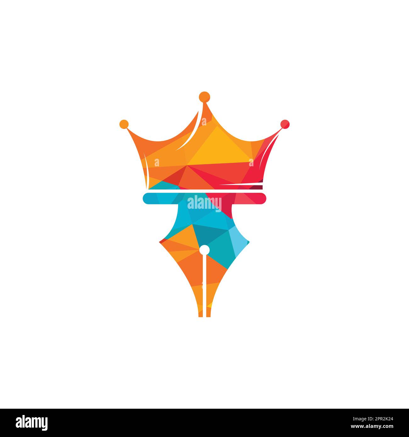 King pen vector logo design. Royal Pen crown Logo design vector ...