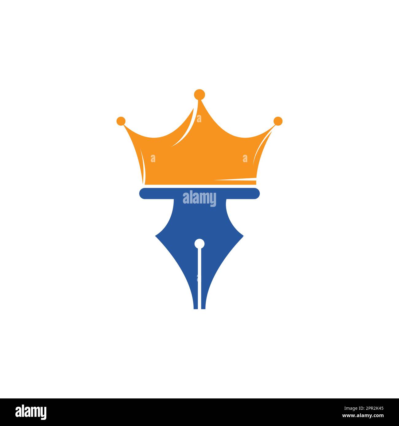 King pen vector logo design. Royal Pen crown Logo design vector ...