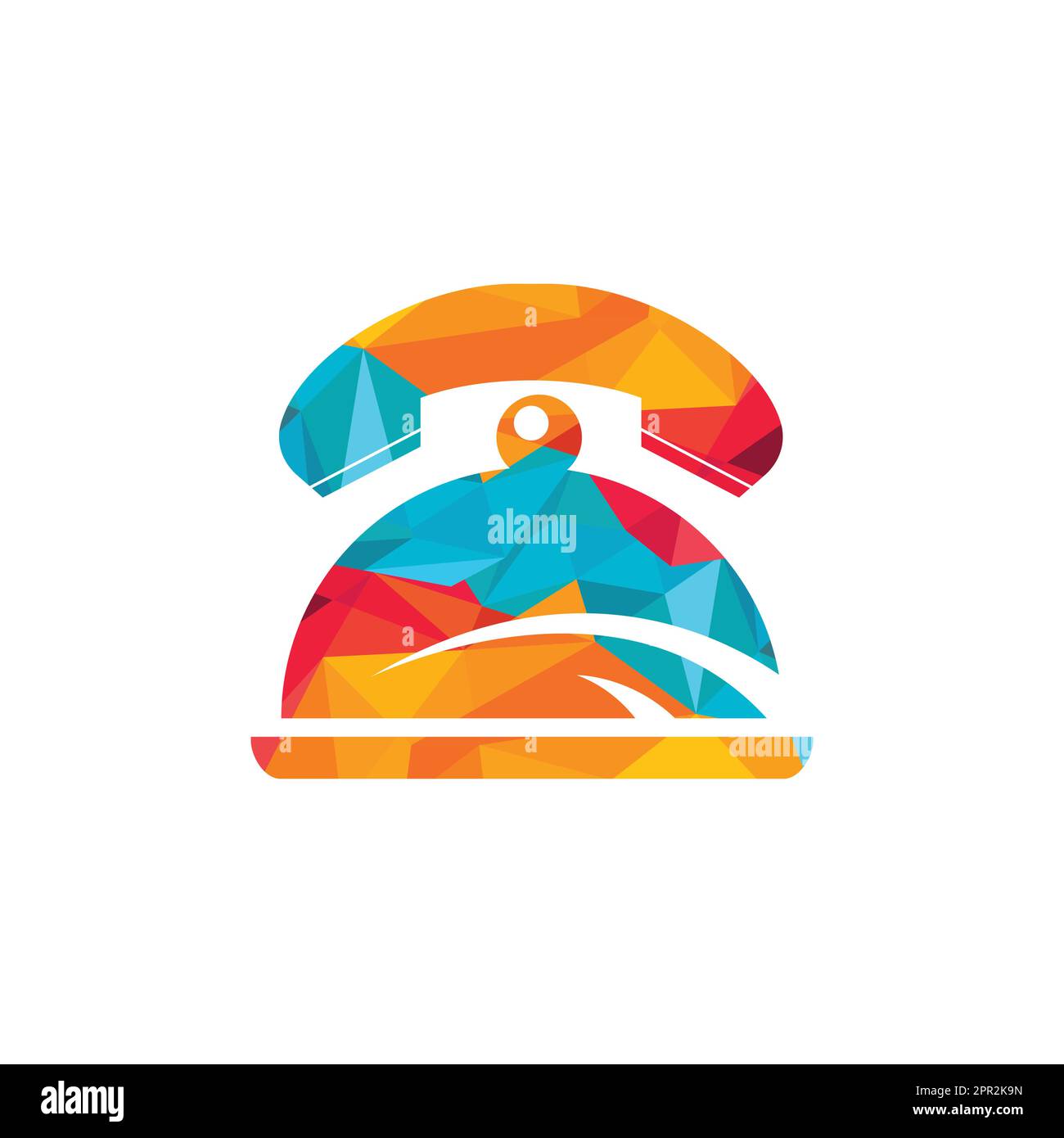 Call food vector logo design. Food delivery service logo concept Stock ...