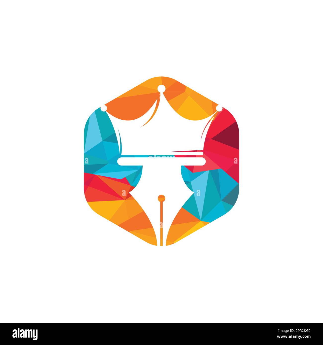 King pen vector logo design. Royal Pen crown Logo design vector ...