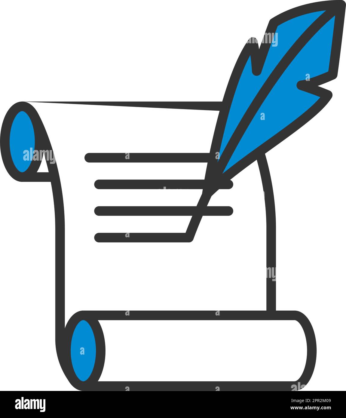 Feather And Scroll Icon Stock Vector Image & Art - Alamy