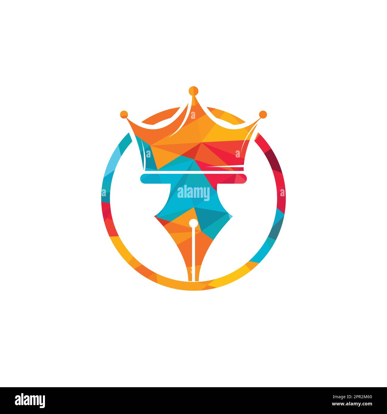 King pen vector logo design. Royal Pen crown Logo design vector ...