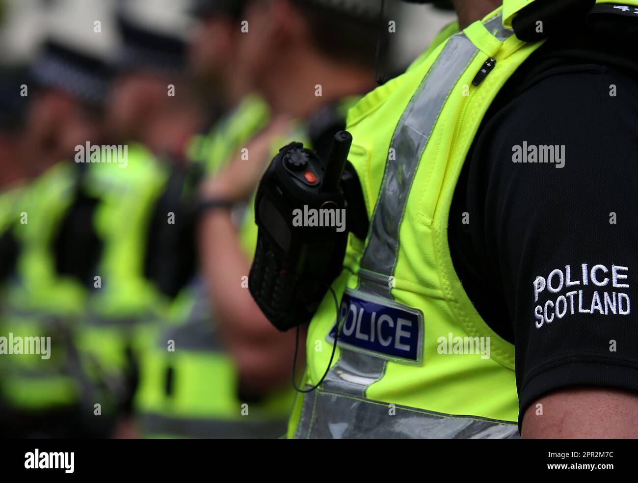 File photo dated 04/06/16 of Police Scotland officers. Communities are ...