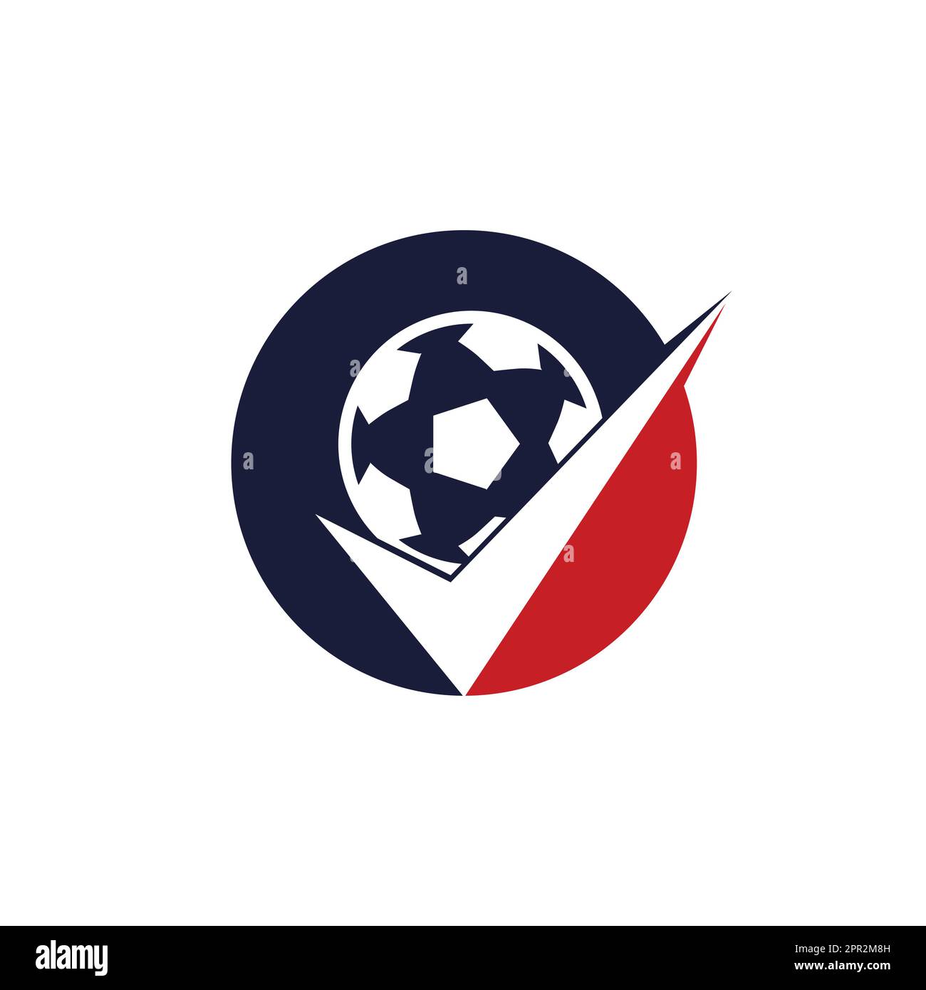 Check soccer vector logo design. Soccer ball and tick icon logo Stock ...