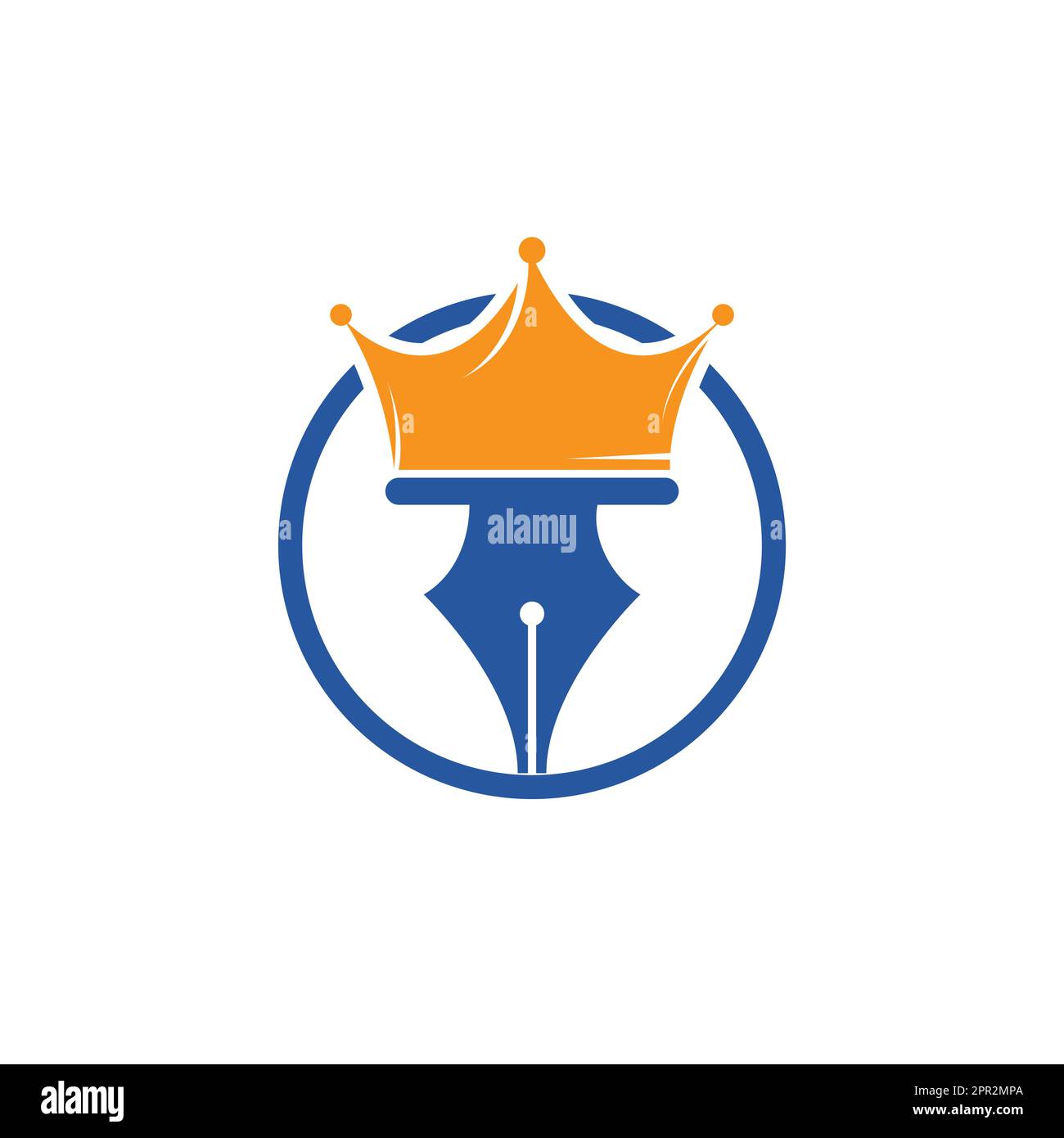 King pen vector logo design. Royal Pen crown Logo design vector ...