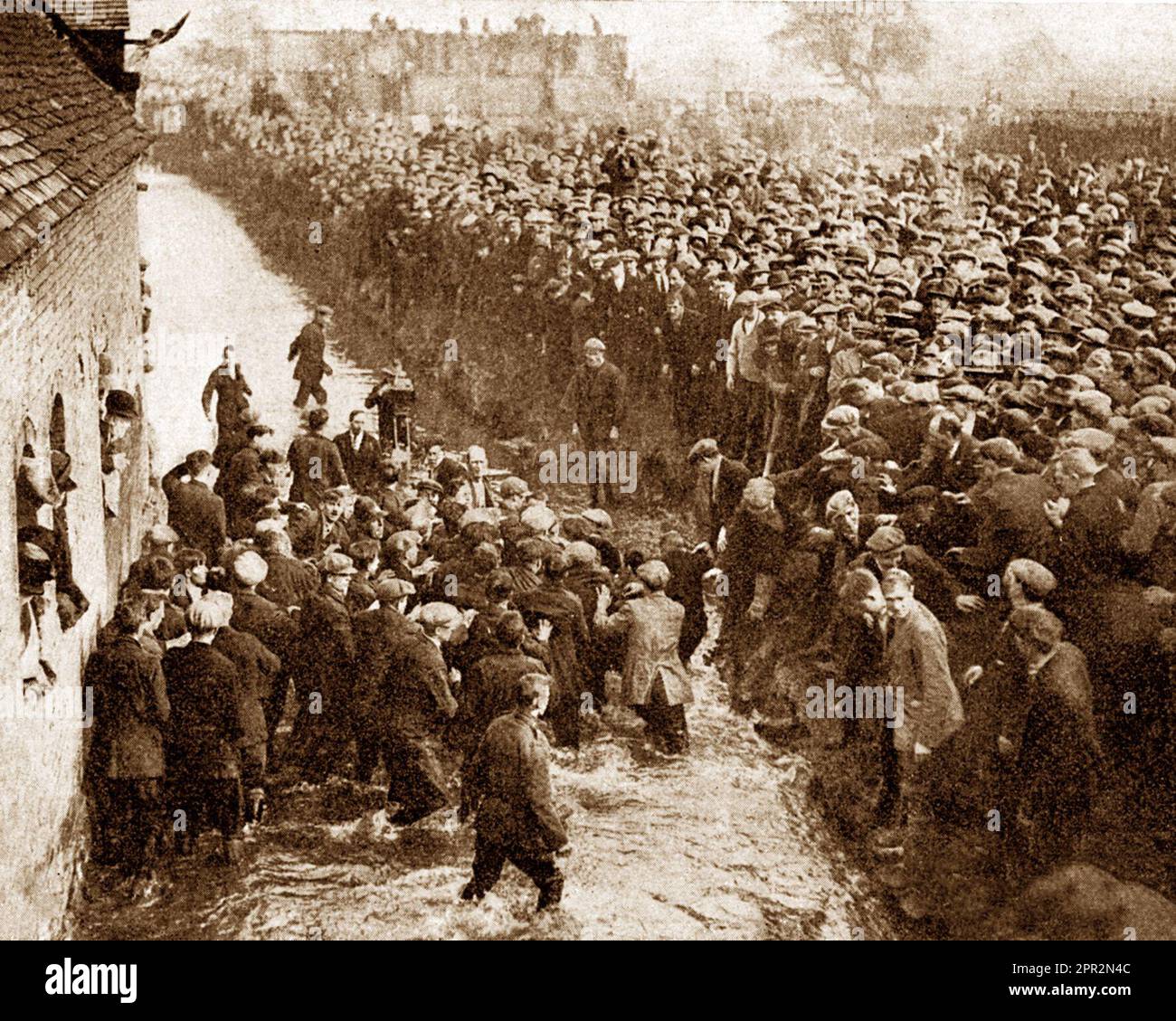 Royal Shrovetide Football Match, Ashbourne, early 1900s Stock Photo - Alamy