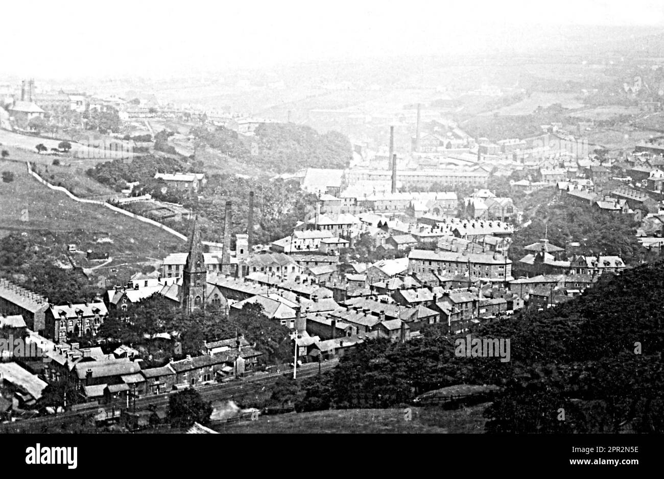 Panorama of Waterfoot, Rossendale, early 1900s Stock Photo - Alamy