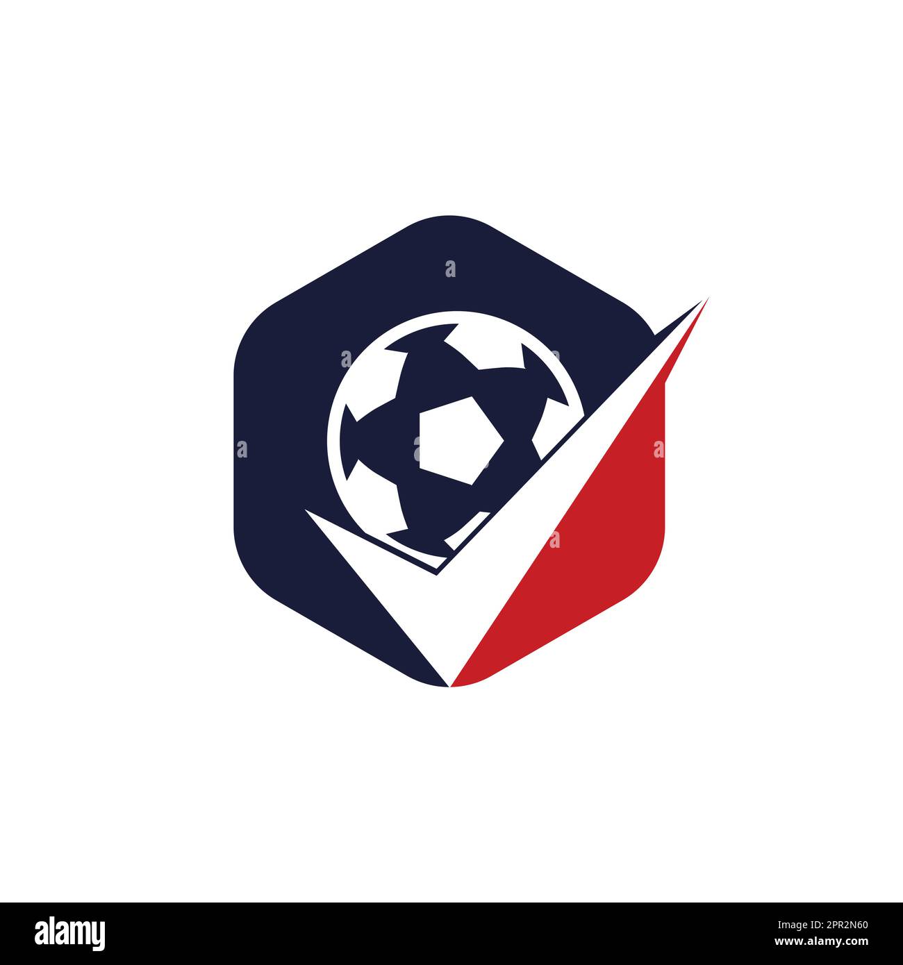 Check soccer vector logo design. Soccer ball and tick icon logo Stock ...