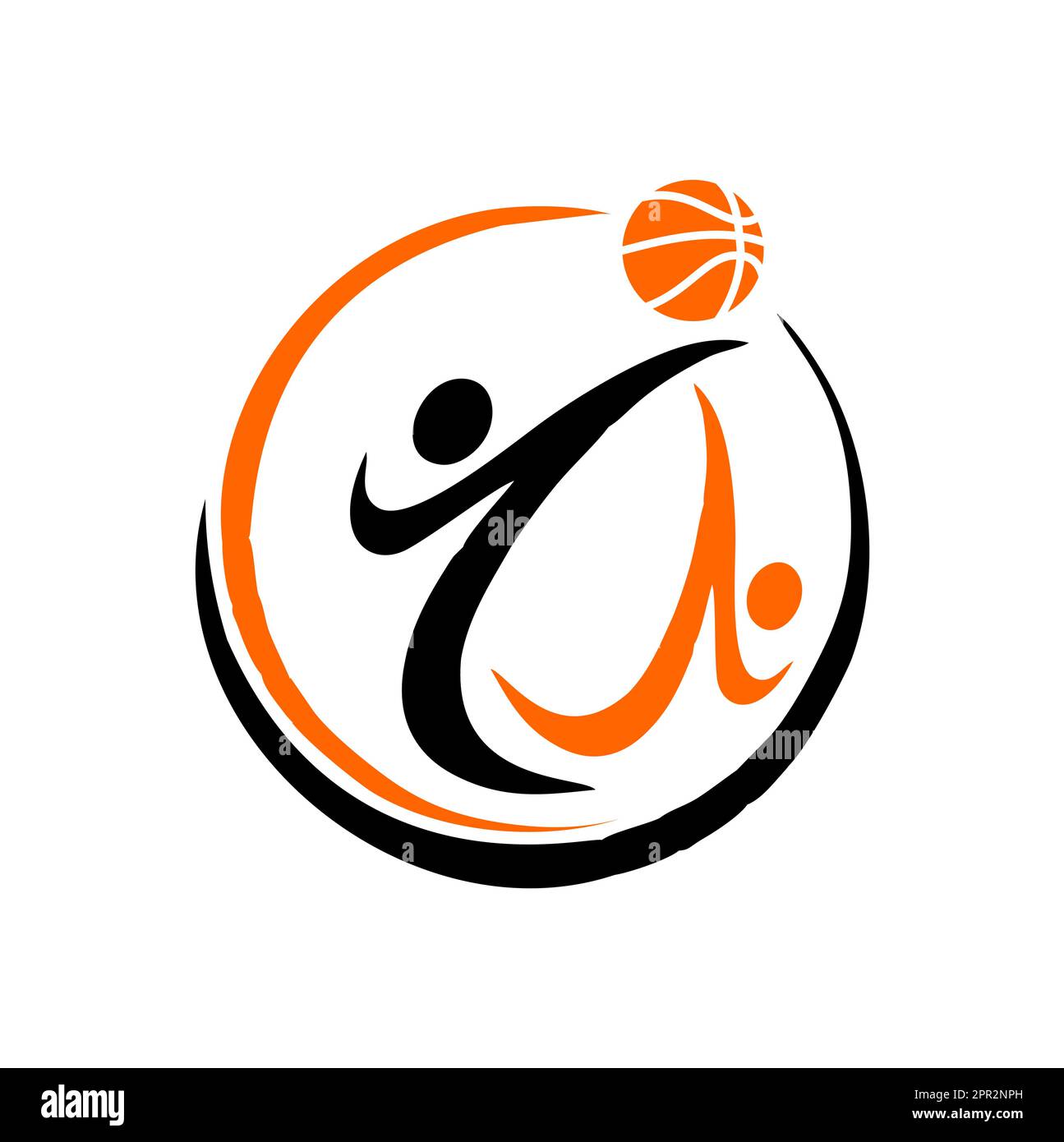 Basketball Stickman Figure Logo Sign Stock Vector Image & Art - Alamy