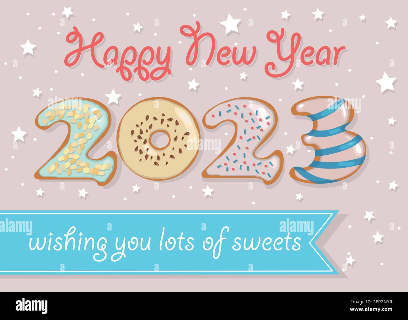 Banner text happy new Stock Vector Images - Alamy