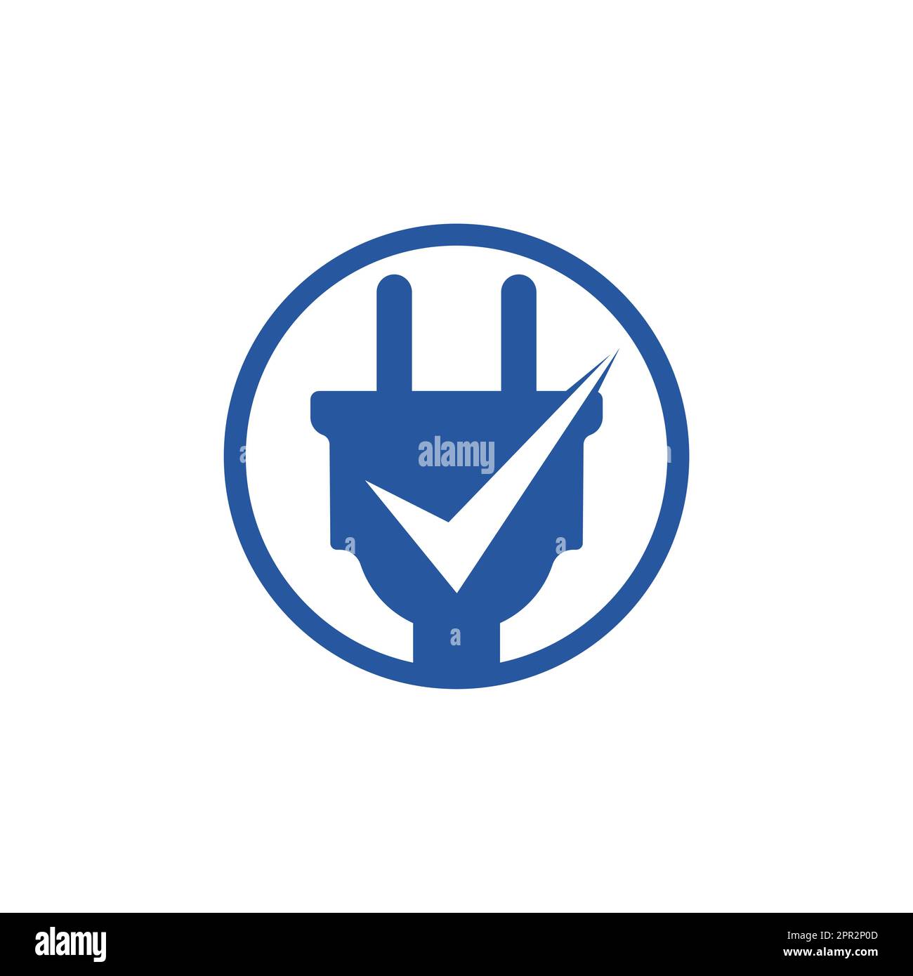 Electric plug and check mark vector logo design Stock Vector Image ...