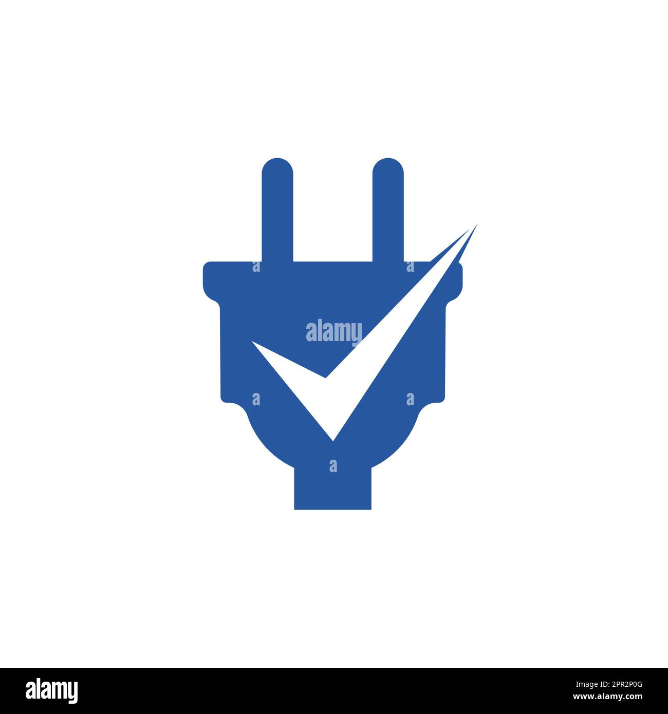Electric plug and check mark vector logo design Stock Vector Image ...