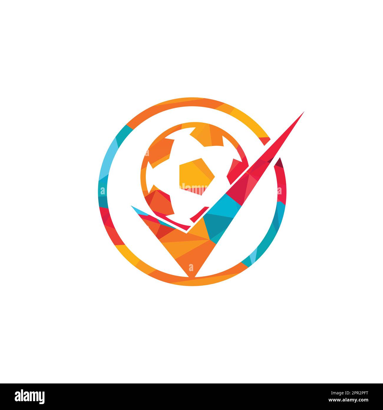 Check soccer vector logo design. Soccer ball and tick icon logo Stock ...