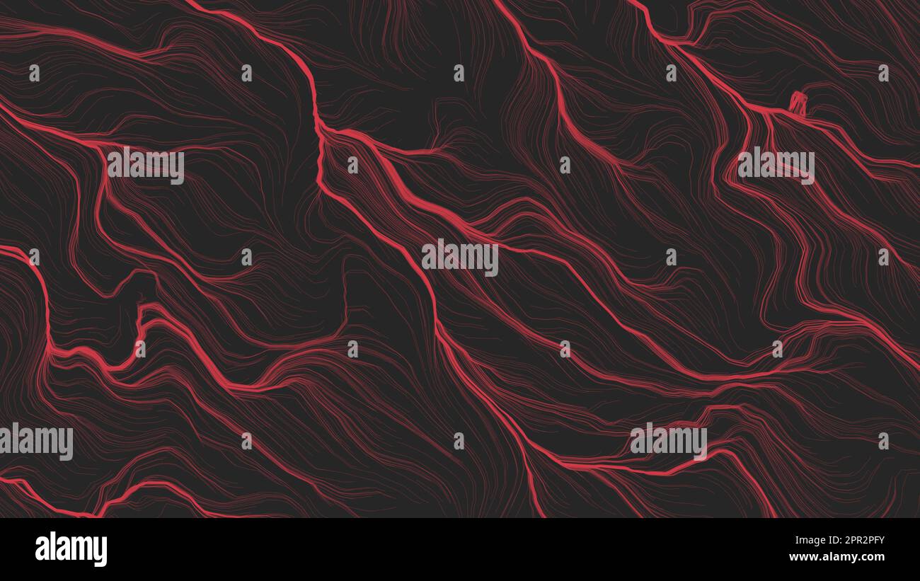 Black and red abstract concept background. Wavy lines. Backdrop with ...