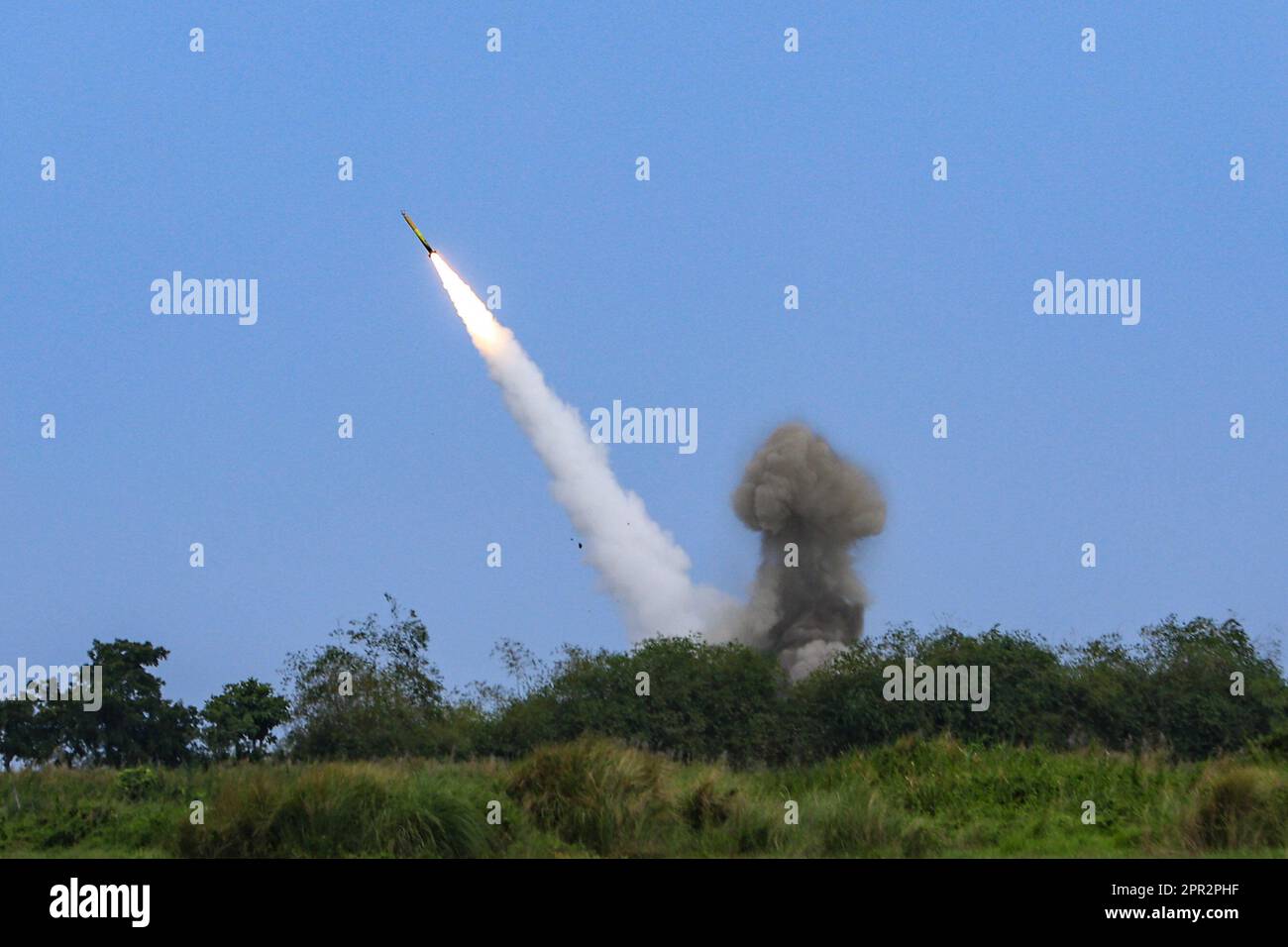 San Miguel, Zambales, The Philippines. 26th Apr, 2023. A missile is ...