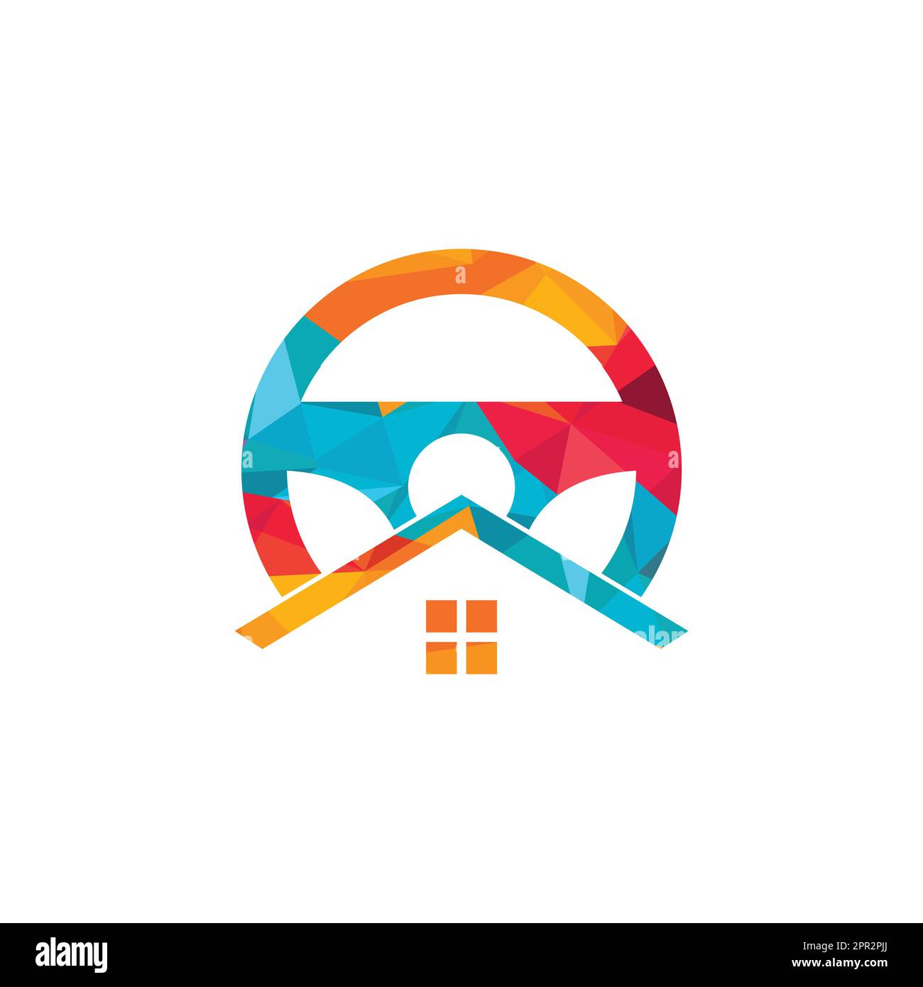 Home drive vector logo design template. Steering wheel and house symbol ...