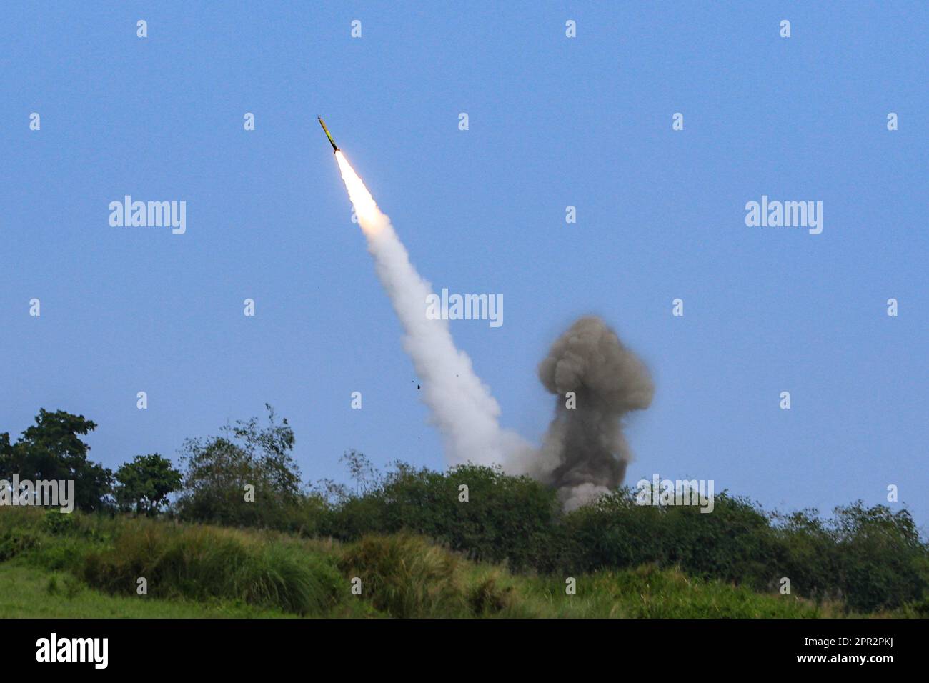 San Miguel, Zambales, The Philippines. 26th Apr, 2023. A missile is ...