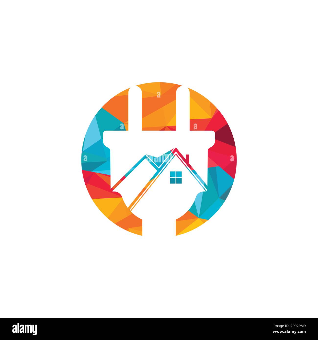 Home power cord logo vector design. House and electric plug vector icon ...