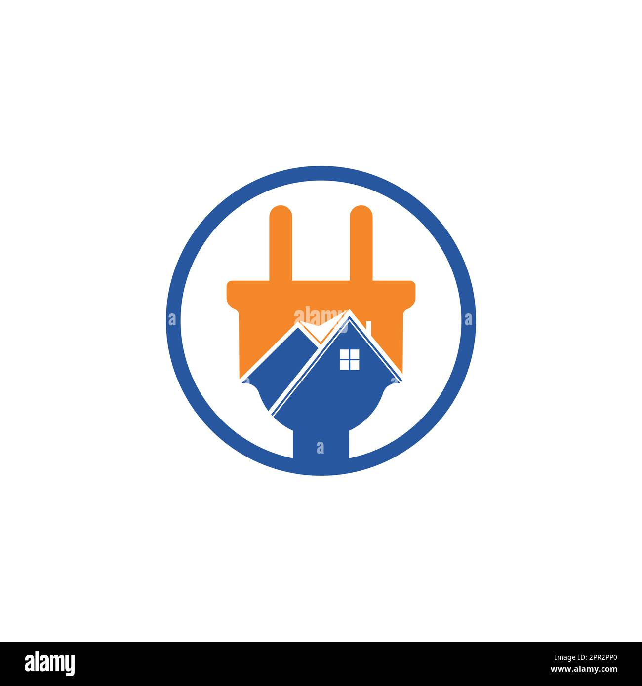 Home power cord logo vector design. House and electric plug vector icon ...