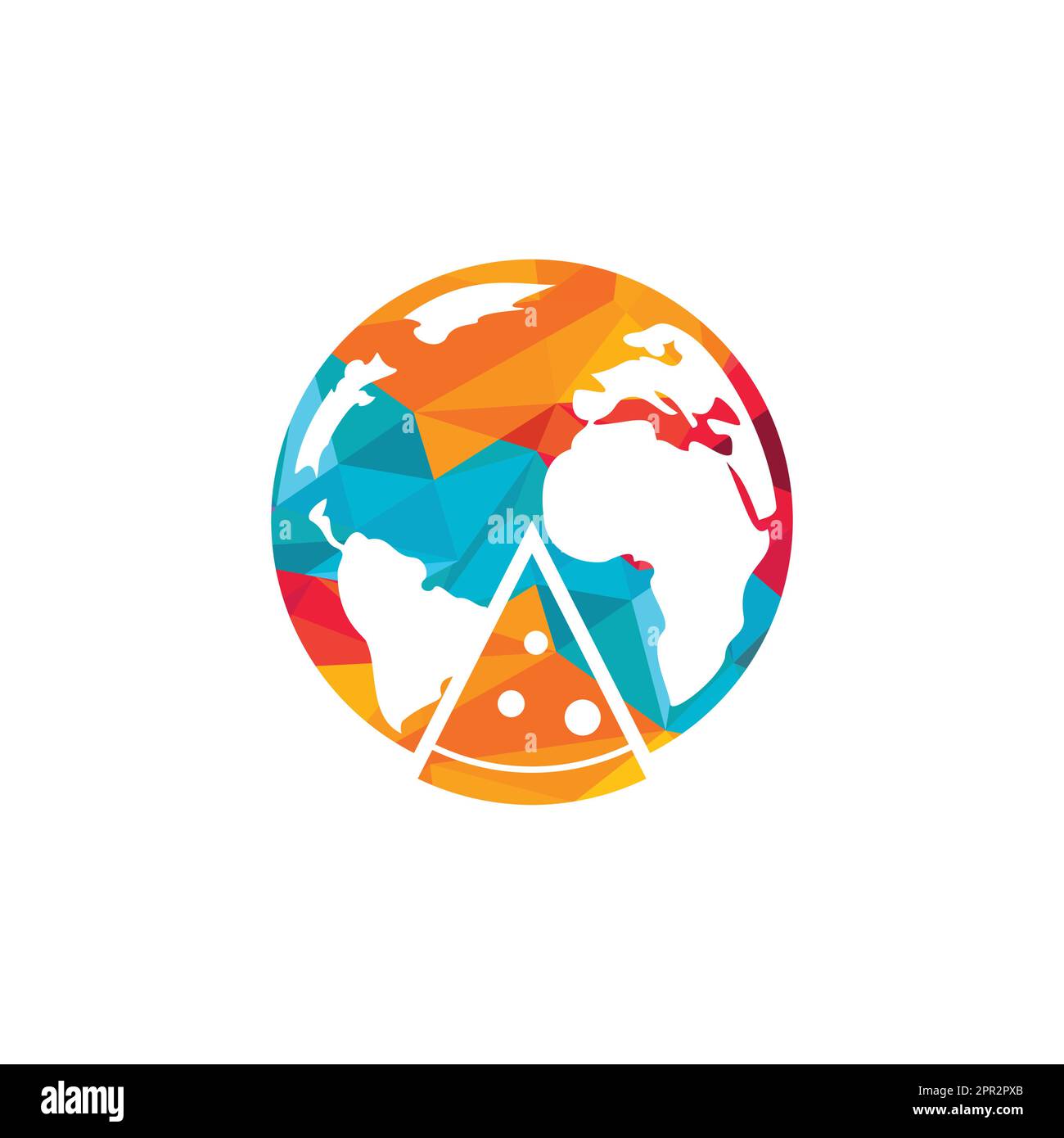 Pizza Planet vector logo design. Unique pizzeria logotype design ...