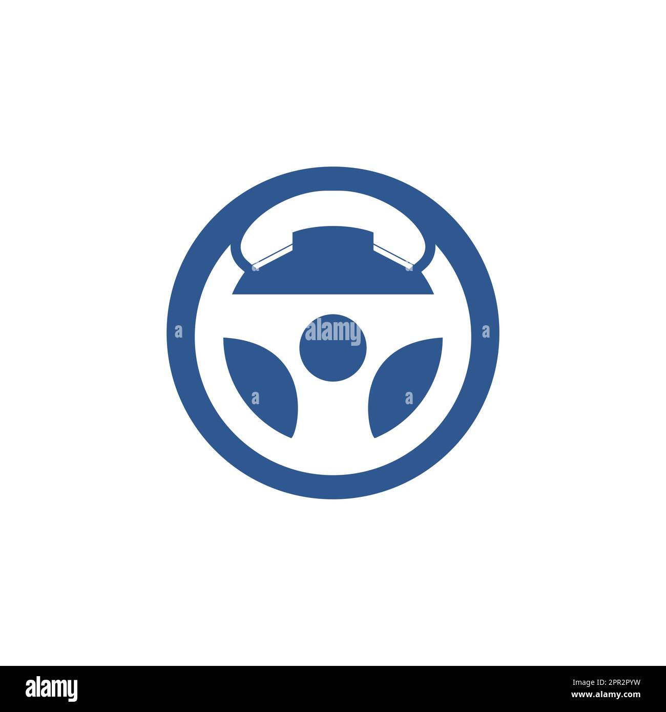 Drive call vector logo design. Steering wheel and phone symbol or icon ...
