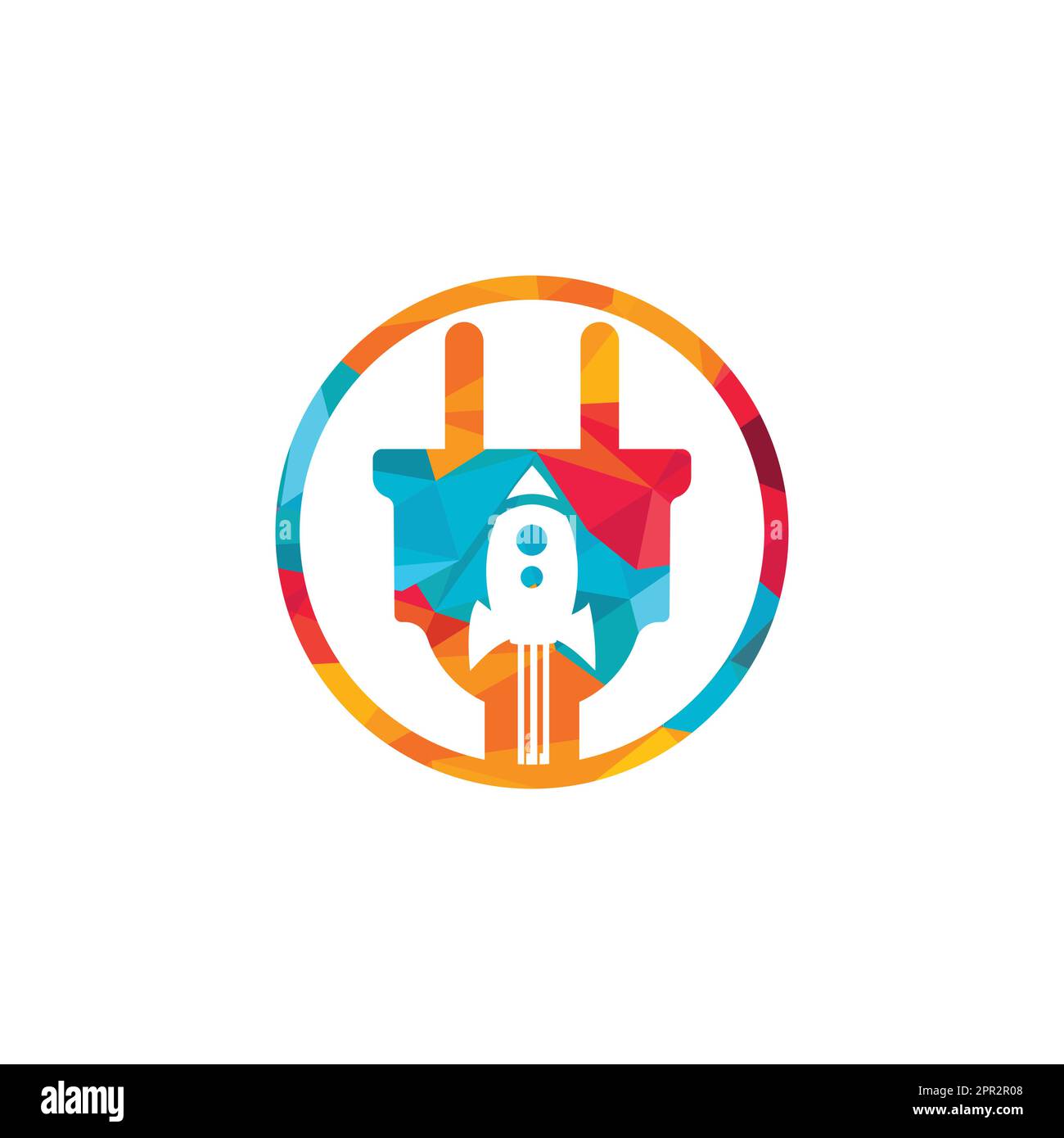 Electric plug and rocket vector logo design. Fast charging logo design ...
