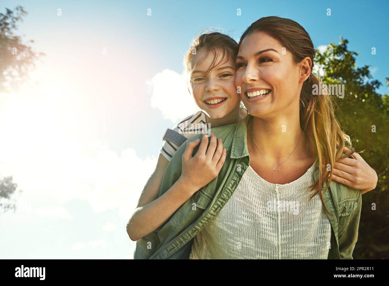 Theres no other love like a mothers love. a mother and her daughter bonding together outdoors ...