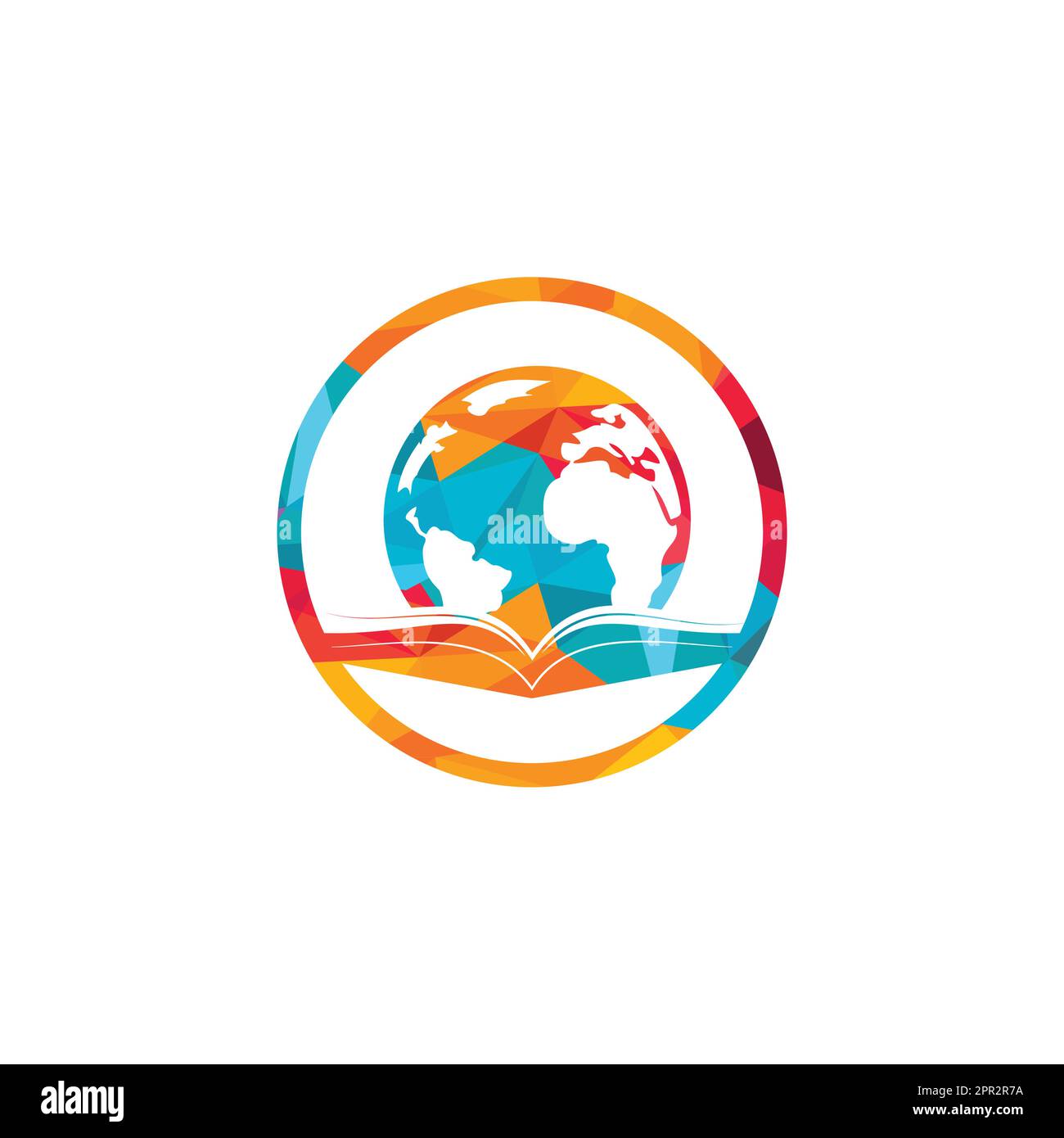 Book world vector logo template. Global book education design logo ...