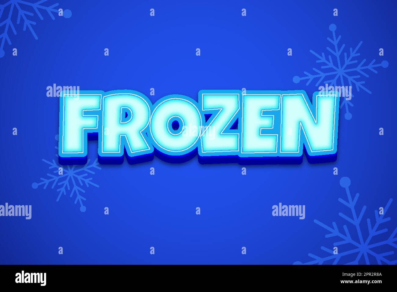 Frozen Text Effect Stock Vector Image & Art - Alamy