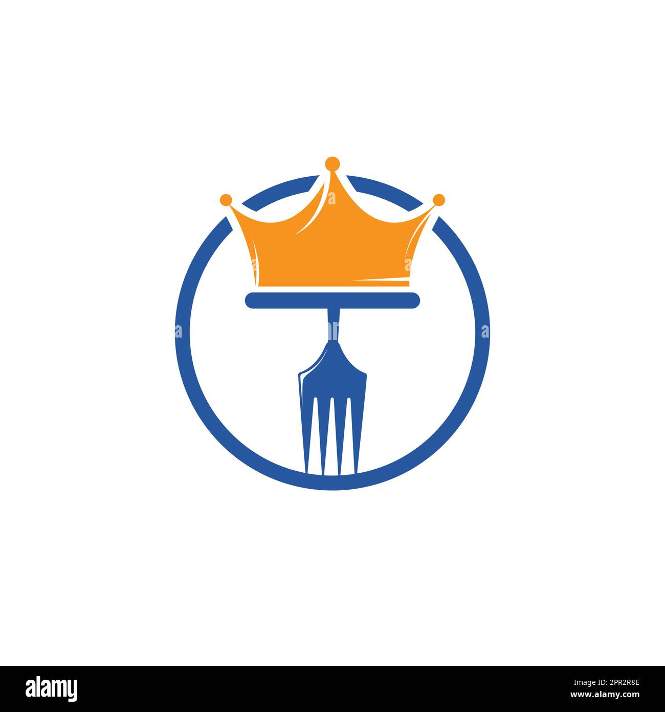 King Food vector logo design. Fork with crown for Restaurant logo ...
