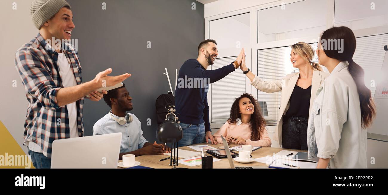 Coworkers together hi-res stock photography and images - Alamy