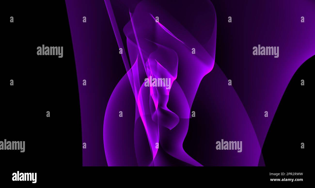 Abstract background. Purple moving lines and waves look like magical ...