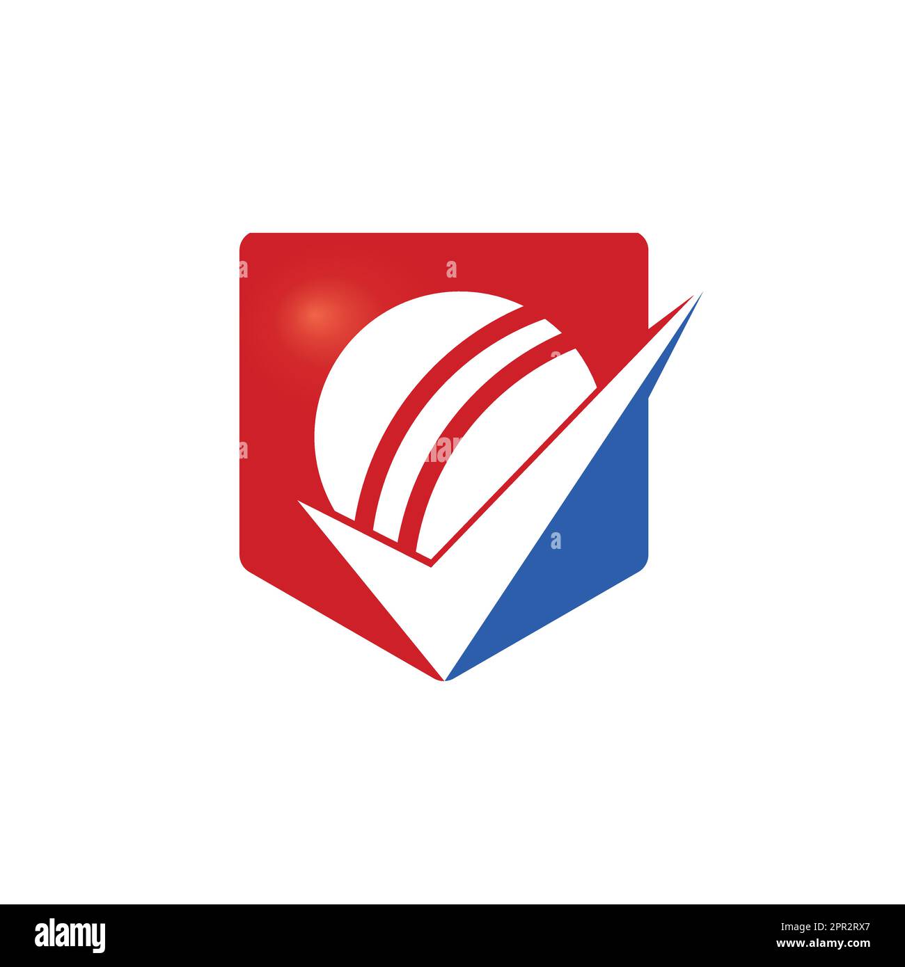 Check Cricket vector logo design. Cricket ball and tick icon logo Stock ...