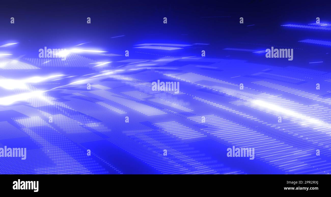 Abstract background blue from futuristic hi-tech rectangles of pixel ...