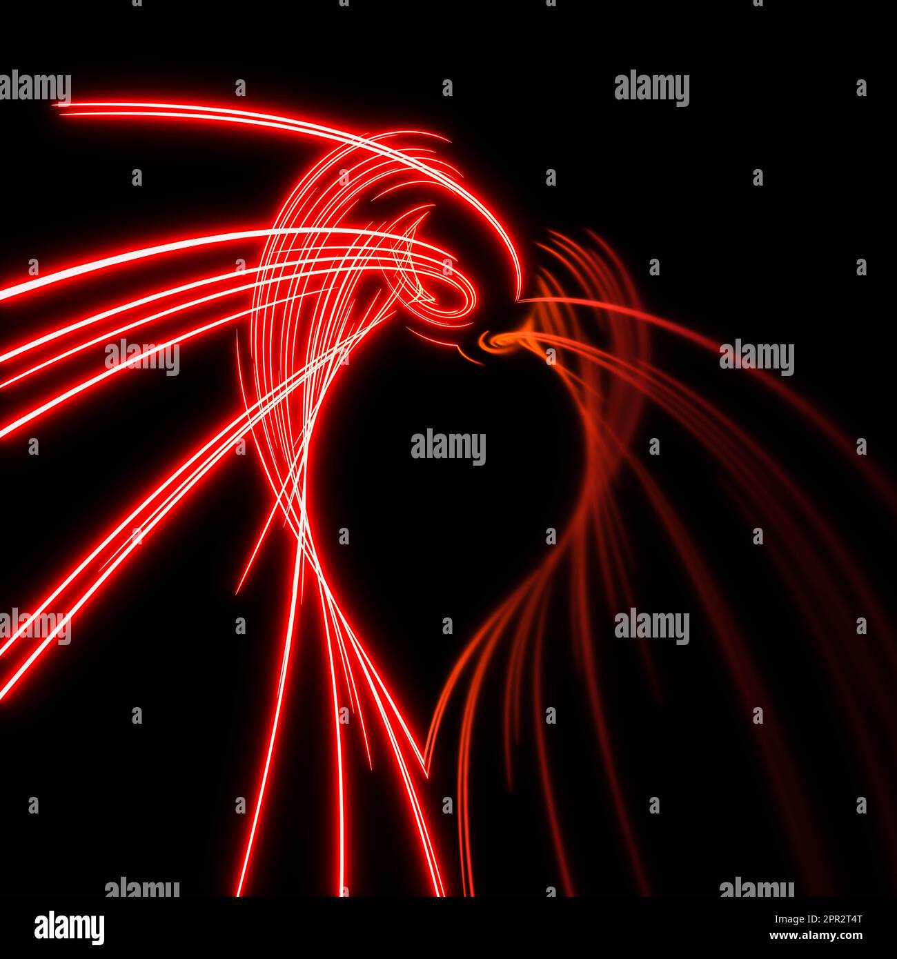 Photo of a vibrant red ray of light captured in a stunning long ...