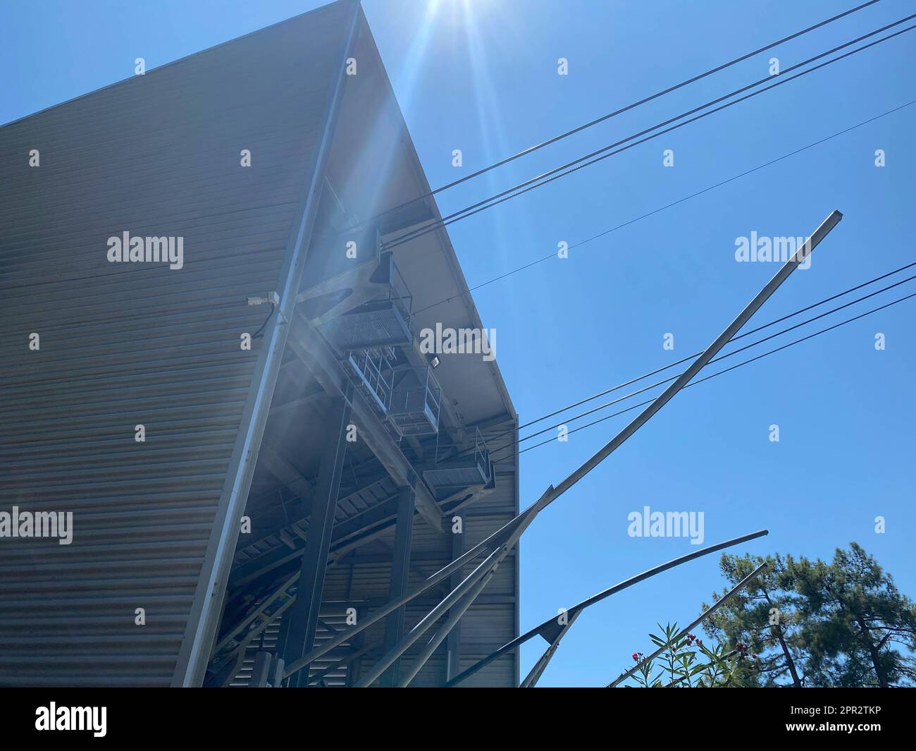 Funicular station with a cabin at Zugspitze, Bavaria. Popular touristic ...