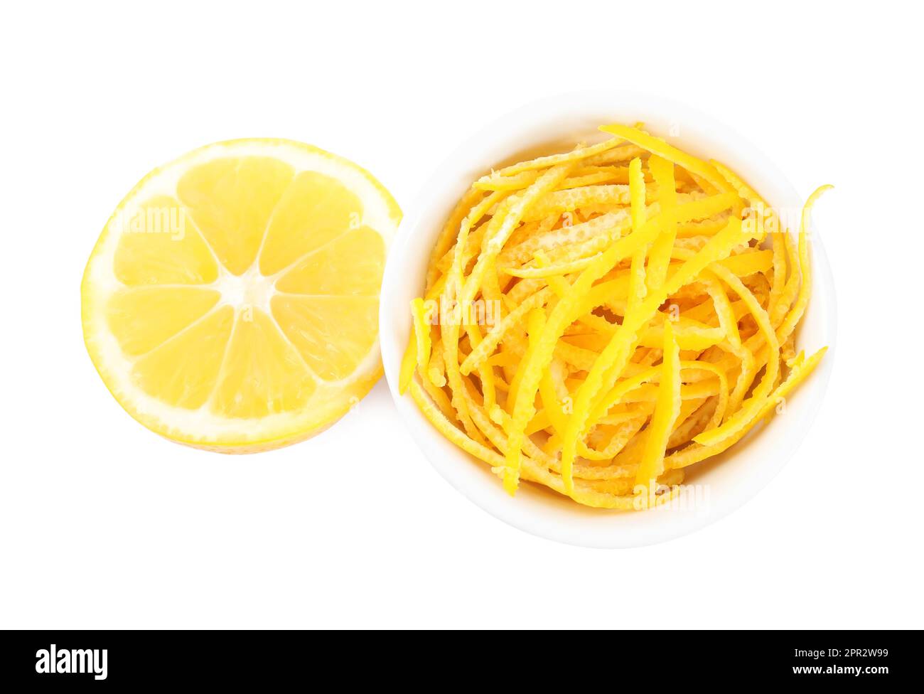 Grated lemon zest Cut Out Stock Images & Pictures - Alamy